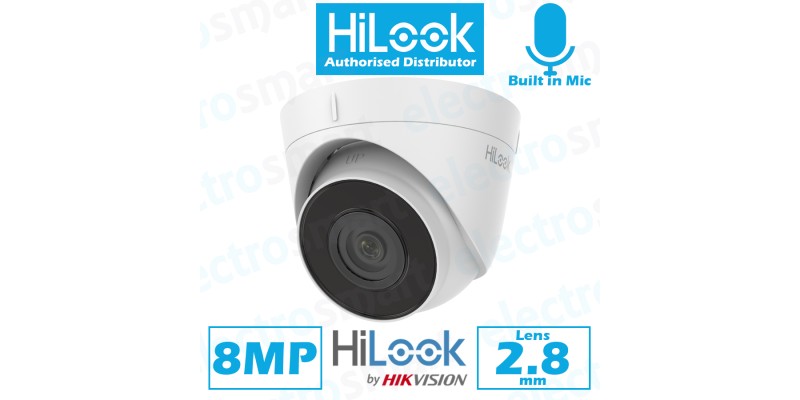 Hilook 8mp 4k Turret Network Ip Poe Cctv Security Camera 2 8mm Lens